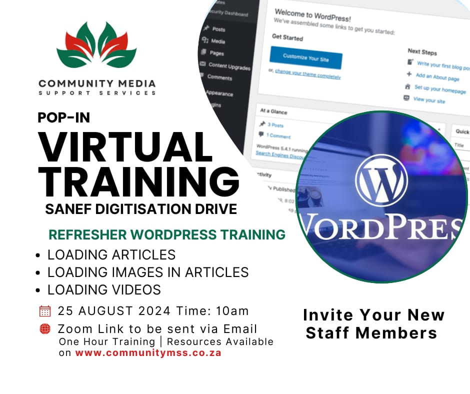 LOADING A NEW ARTICLE - Community Media Support